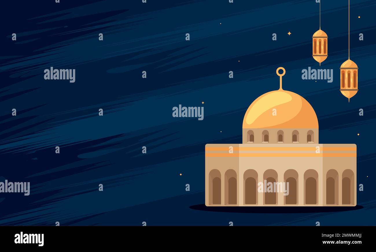 golden arabic lamp and mosque Stock Vector Image & Art - Alamy