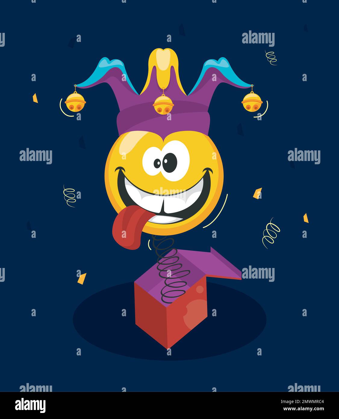 surprise box with jester emoji Stock Vector Image & Art - Alamy