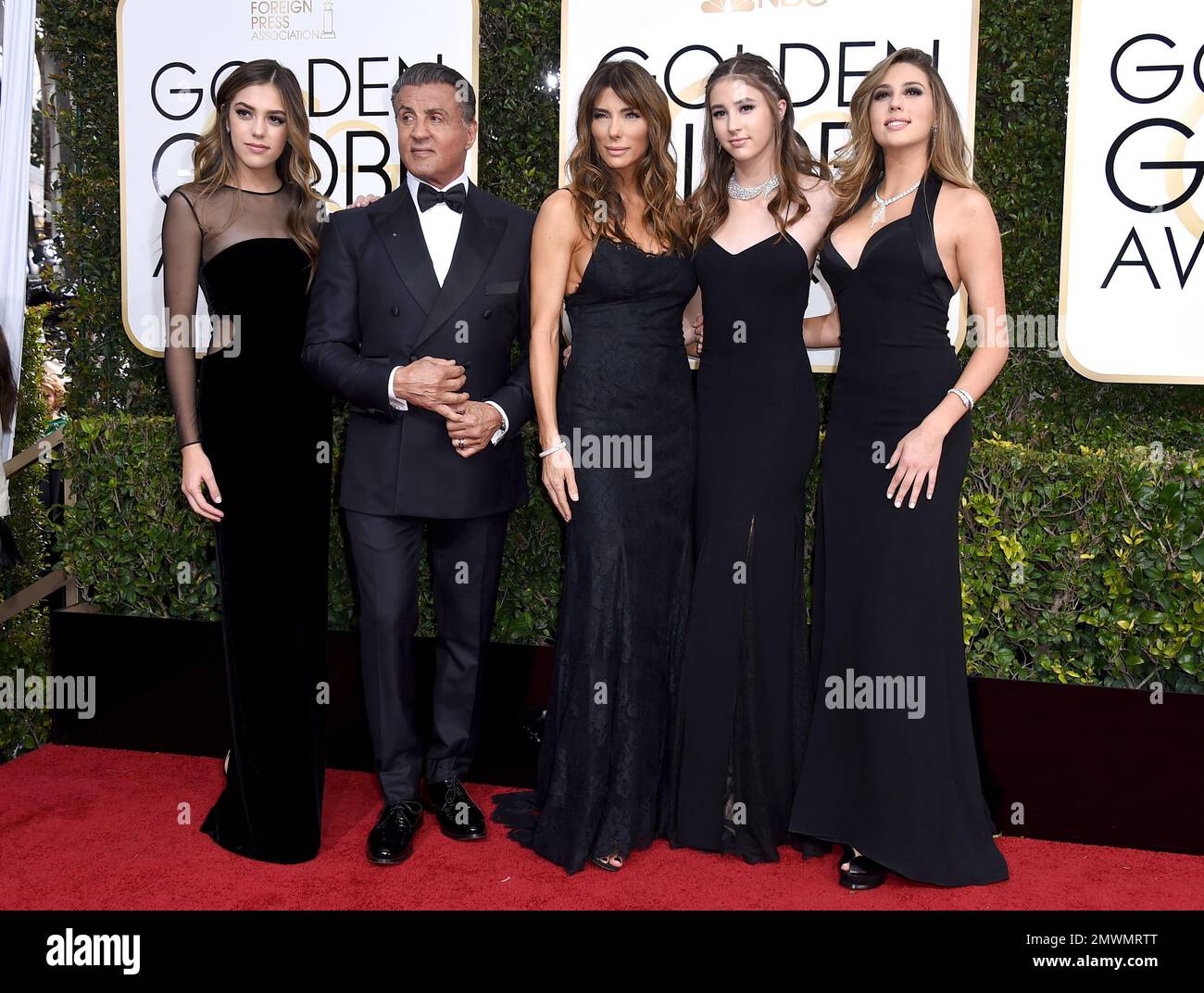 Sistene Stallone, from left, Sylvester Stallone, Jennifer Flavin ...