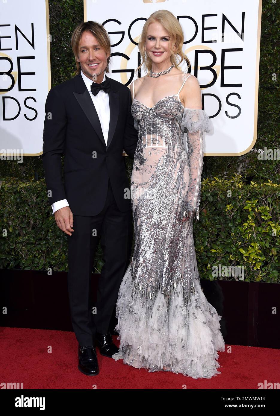 Keith Urban, left, and Nicole Kidman arrive at the 74th annual Golden ...