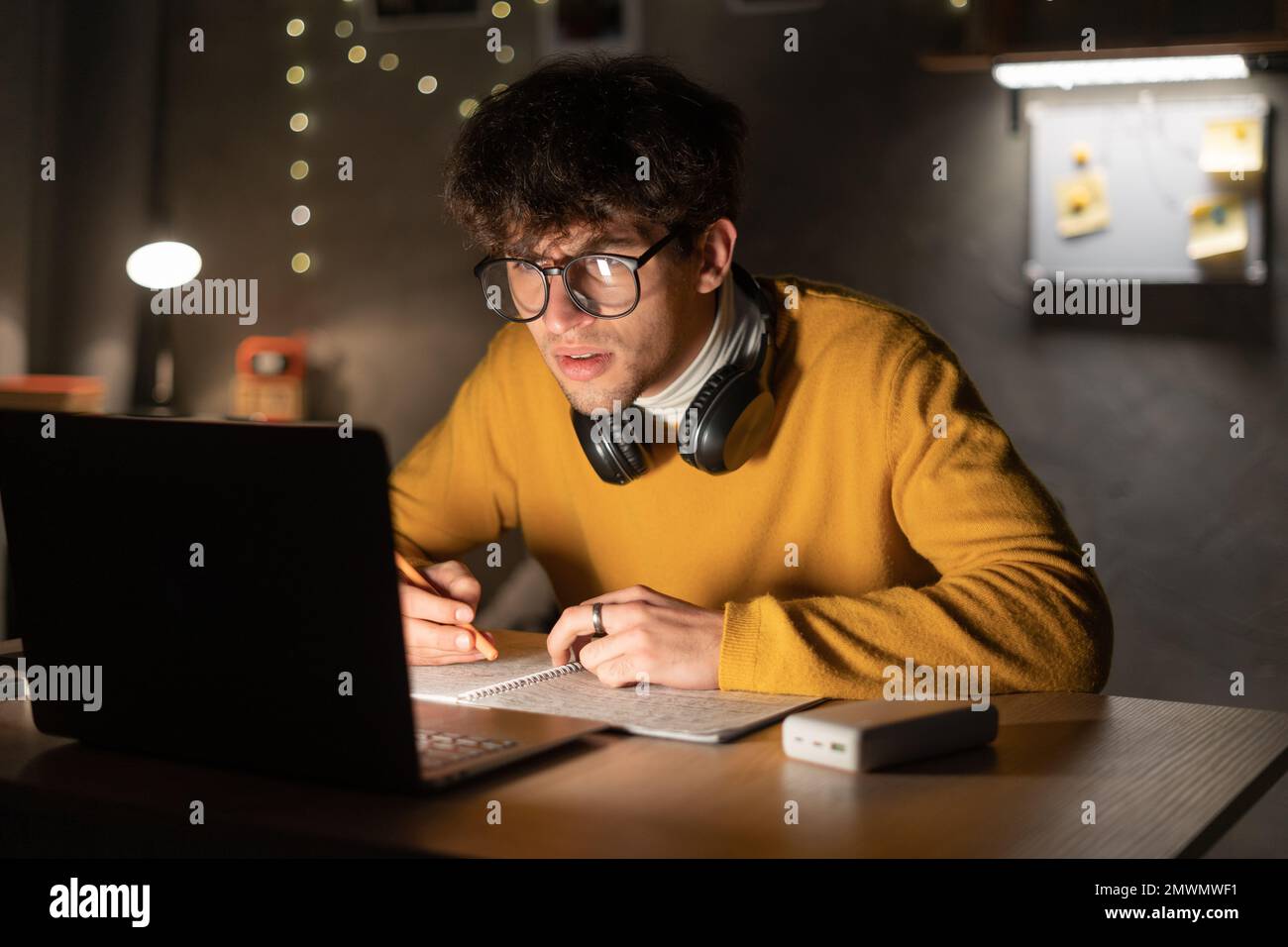Boy studying dorm room hi-res stock photography and images - Alamy