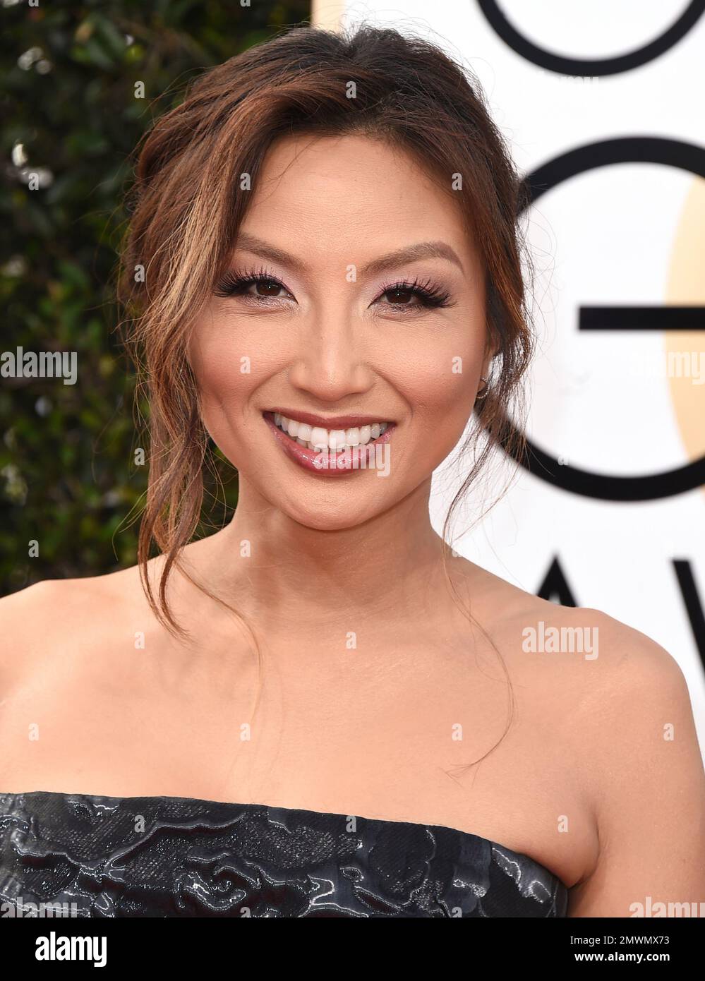 Jeannie Mai arrives at the 74th annual Golden Globe Awards at the ...
