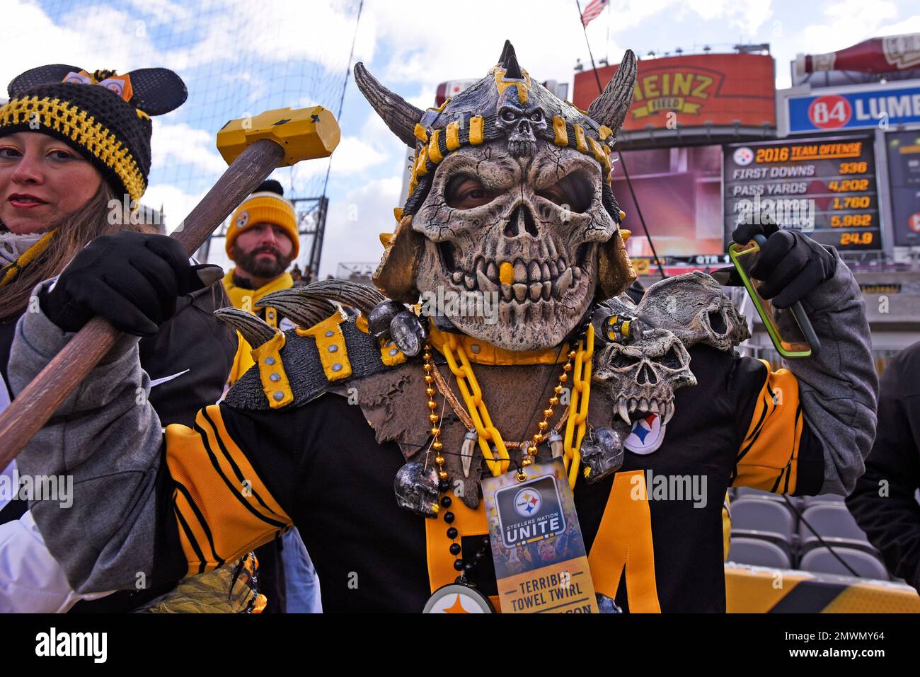 Pittsburgh Steelers fan Albert Martinez from Houston, Texas watches ...