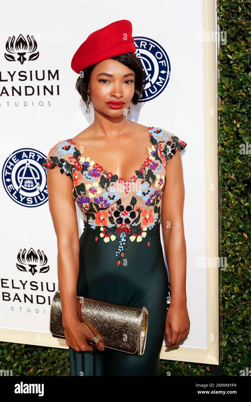 Angelique Cinelu arrives at The Art of Elysium's 10th Annual Heaven ...