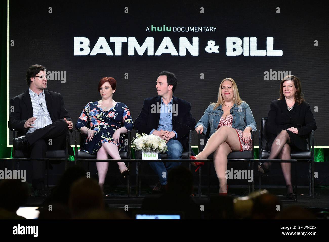 Don Argott, from left, Sheena Joyce, Marc Tyler Nobleman, Athena Finger ...