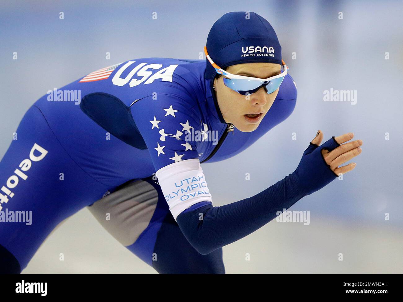 Paige Schwartzburg competes in the women's 1,500 meters U.S. long track ...