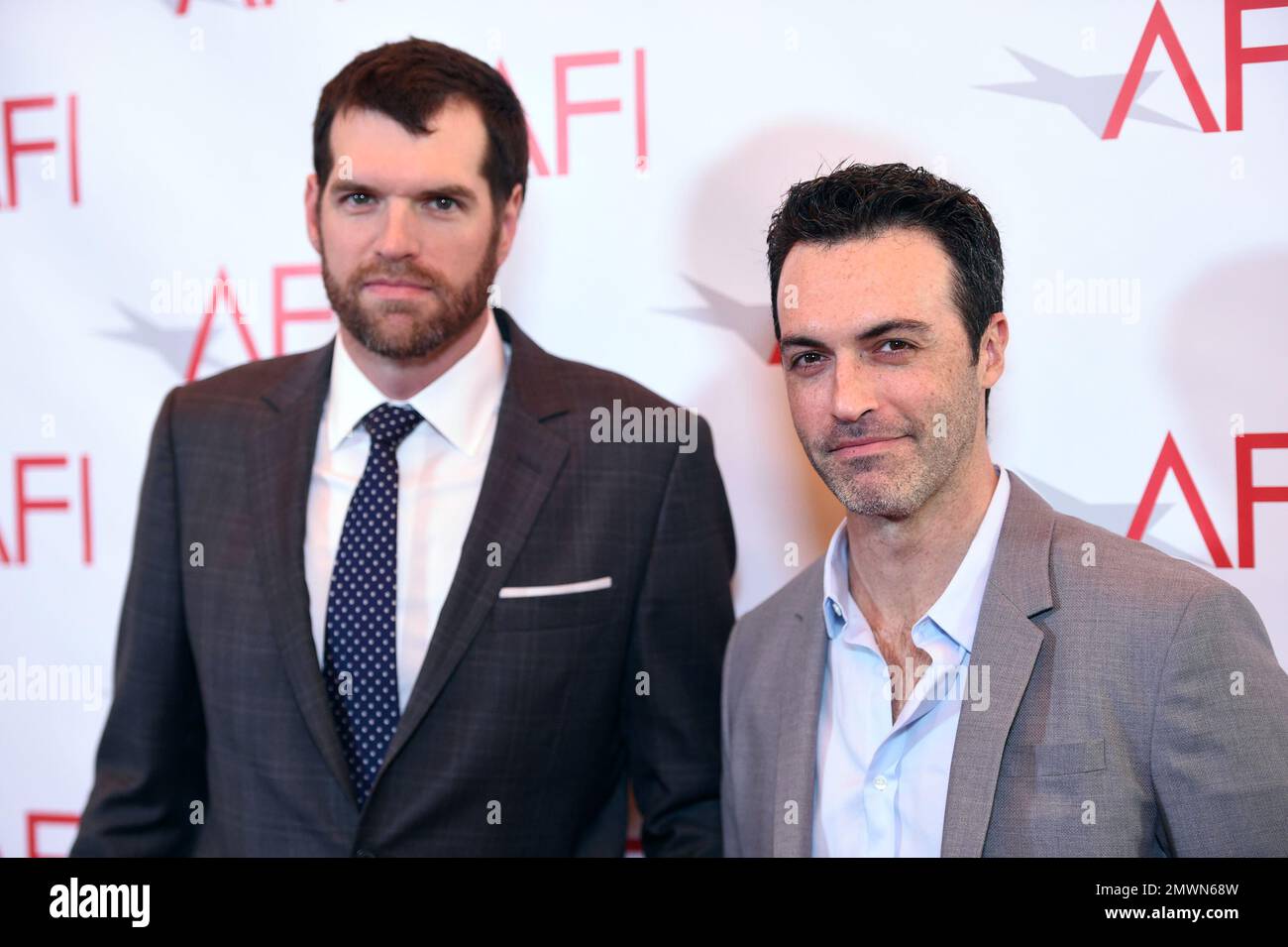 Timothy Simons, left, and Reid Scott arrive at the AFI Awards at the ...
