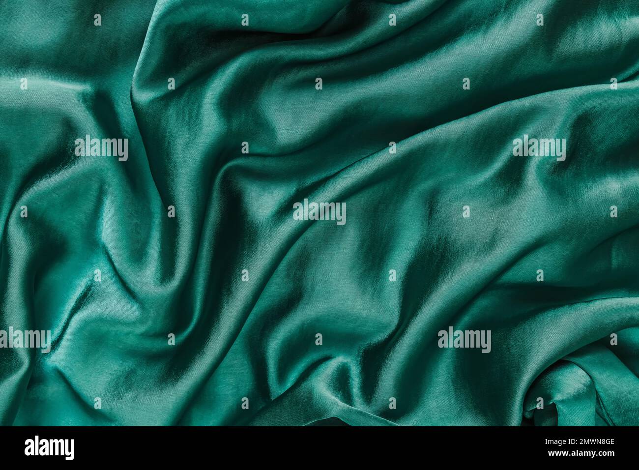 Wavy texture green silk hi-res stock photography and images - Alamy