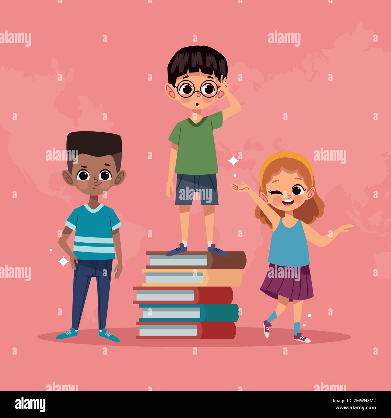 three little kids Stock Vector Image & Art - Alamy