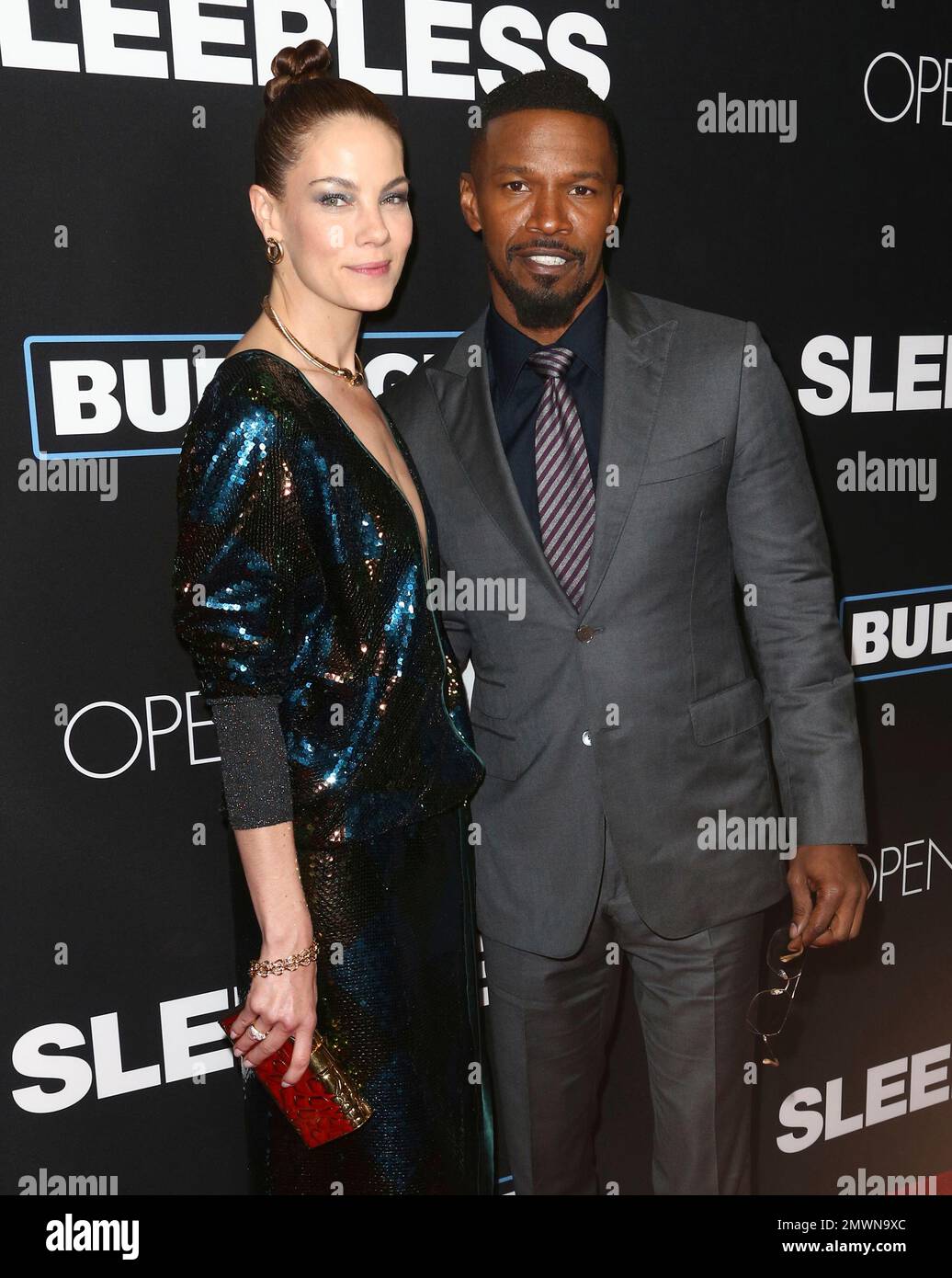 Michelle Monaghan, left, and Jamie Foxx arrive at the Los Angeles ...