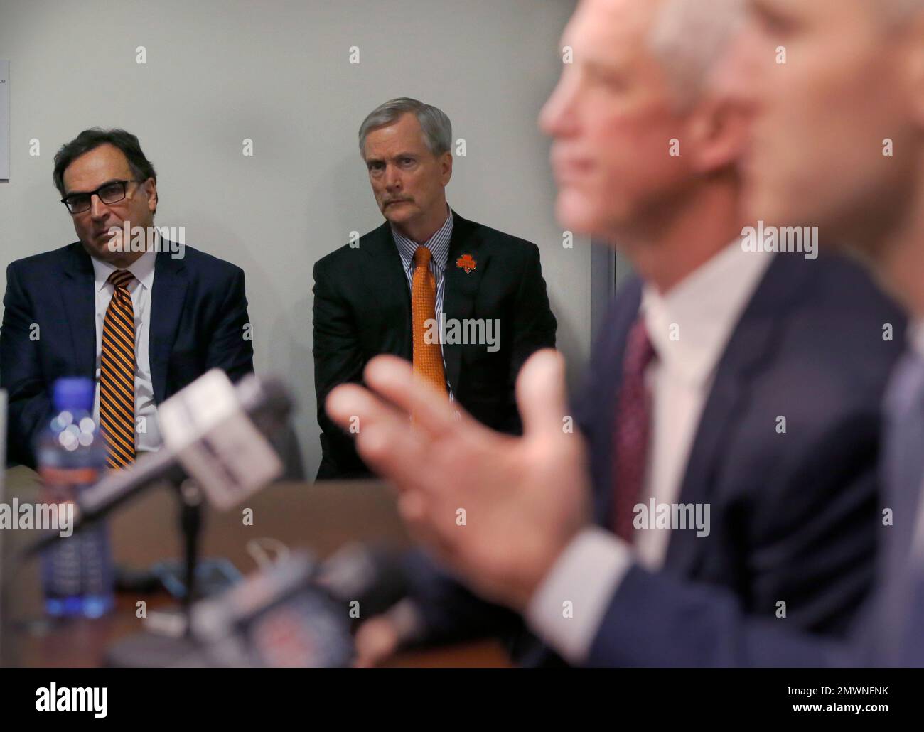 Chicago Bears president Ted Phillips, left and chairman George H ...