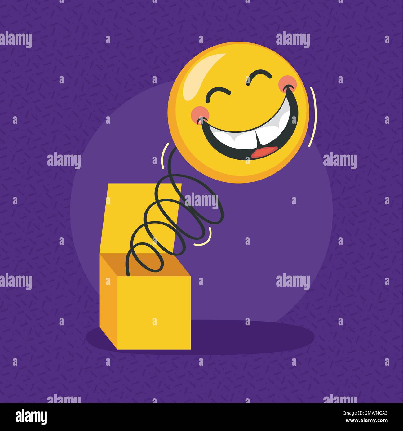 surprise box with smile emoji Stock Vector Image & Art - Alamy