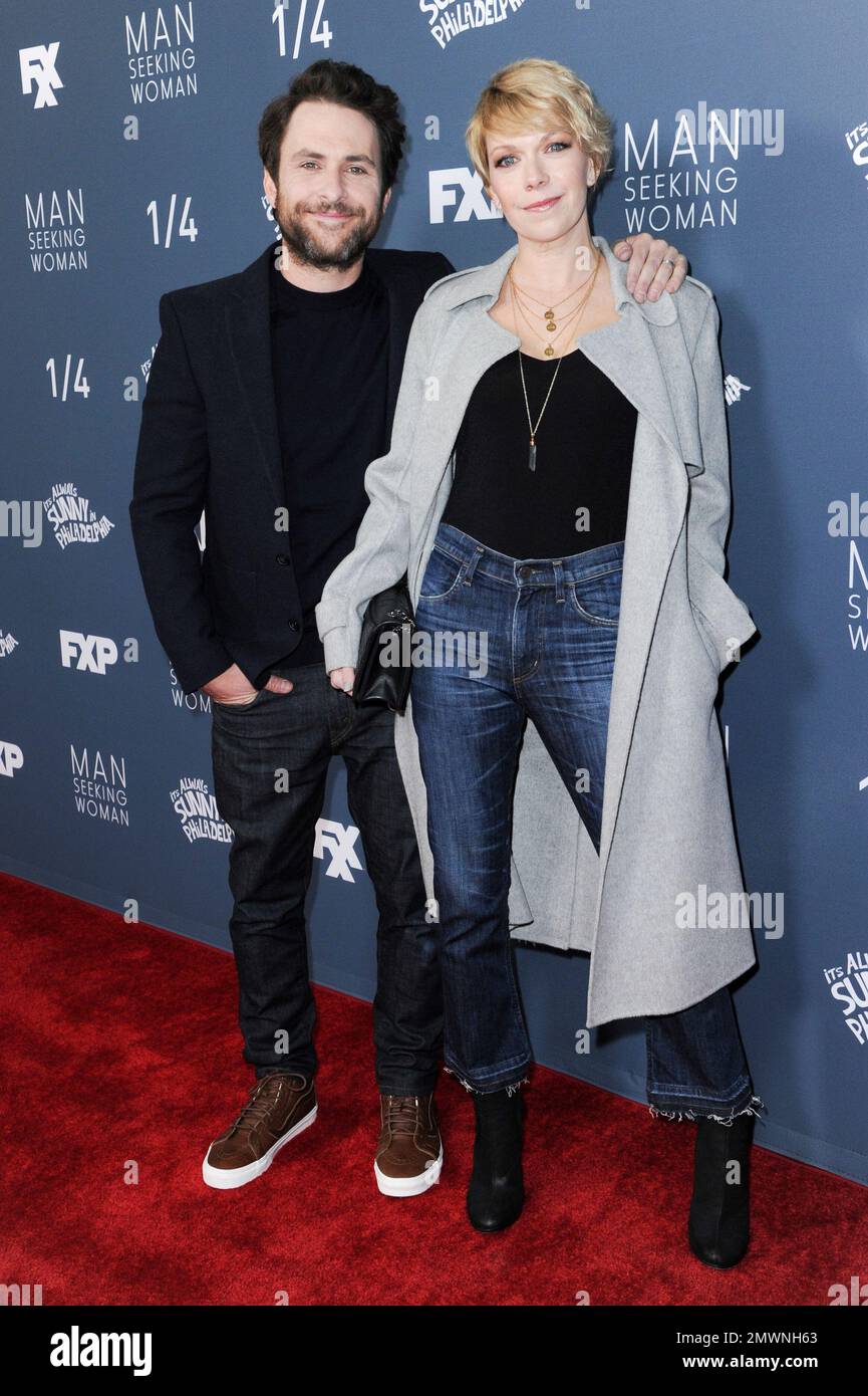 Charlie Day, left, and Mary Elizabeth Ellis attend the season 12 ...