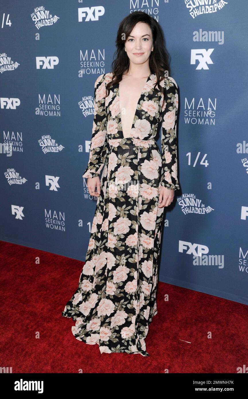 Britt Lower attends the season 3 premiere of "Man Seeking Woman" on ...