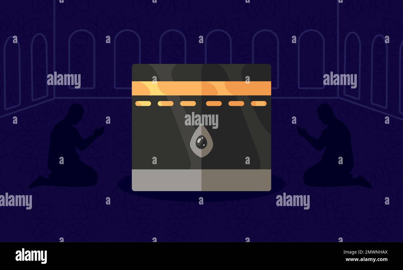 Muslim pilgrim praying Stock Vector Images - Alamy