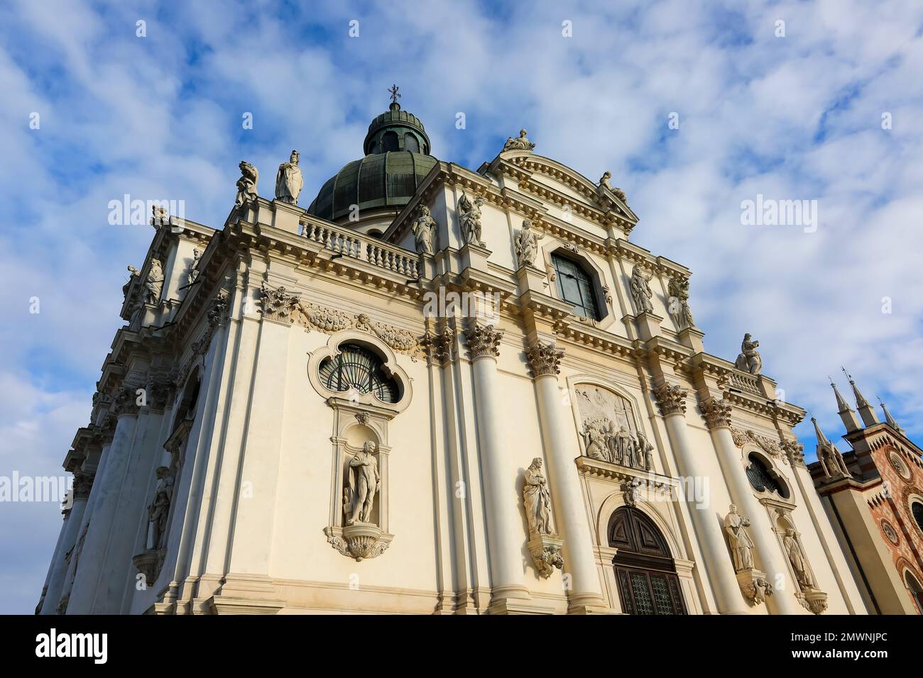 Detail of Church of St. Mary of Mount Berico in Vicenza City in Italy ...