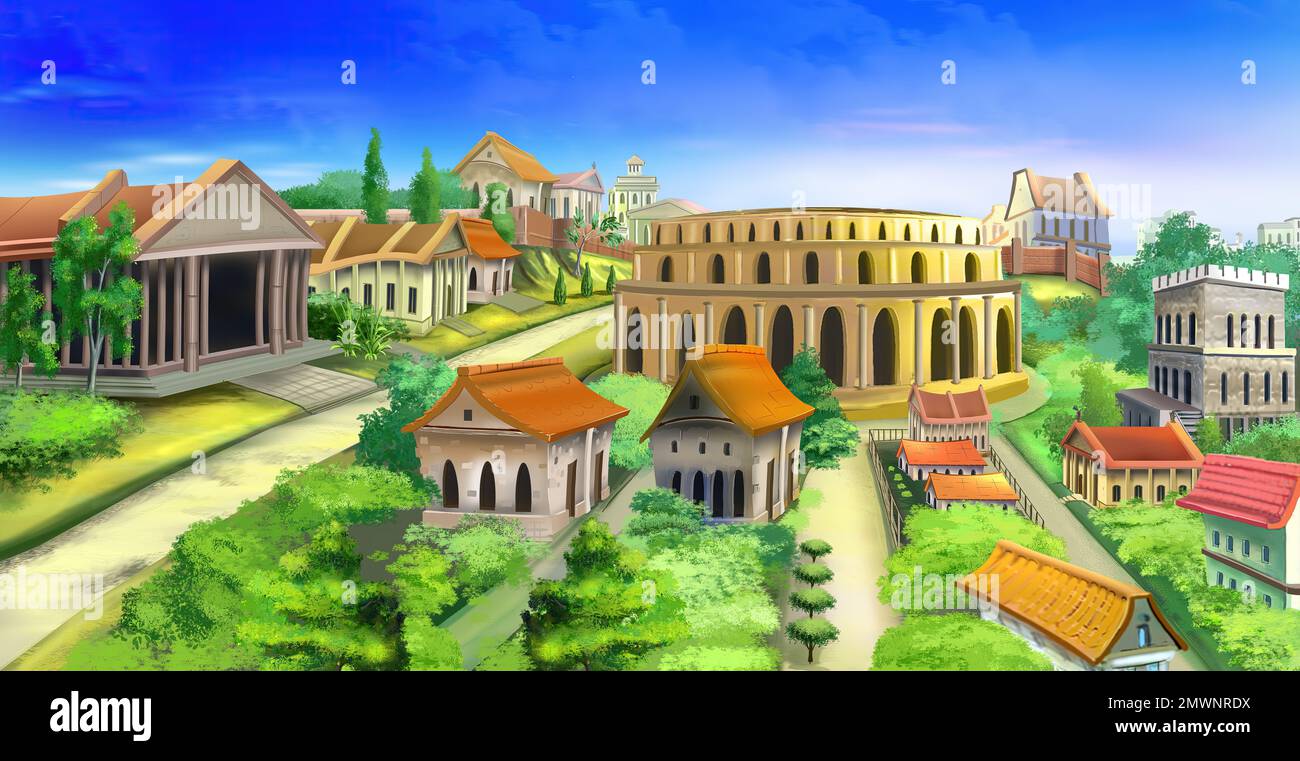 Roman road building drawing hi-res stock photography and images - Alamy