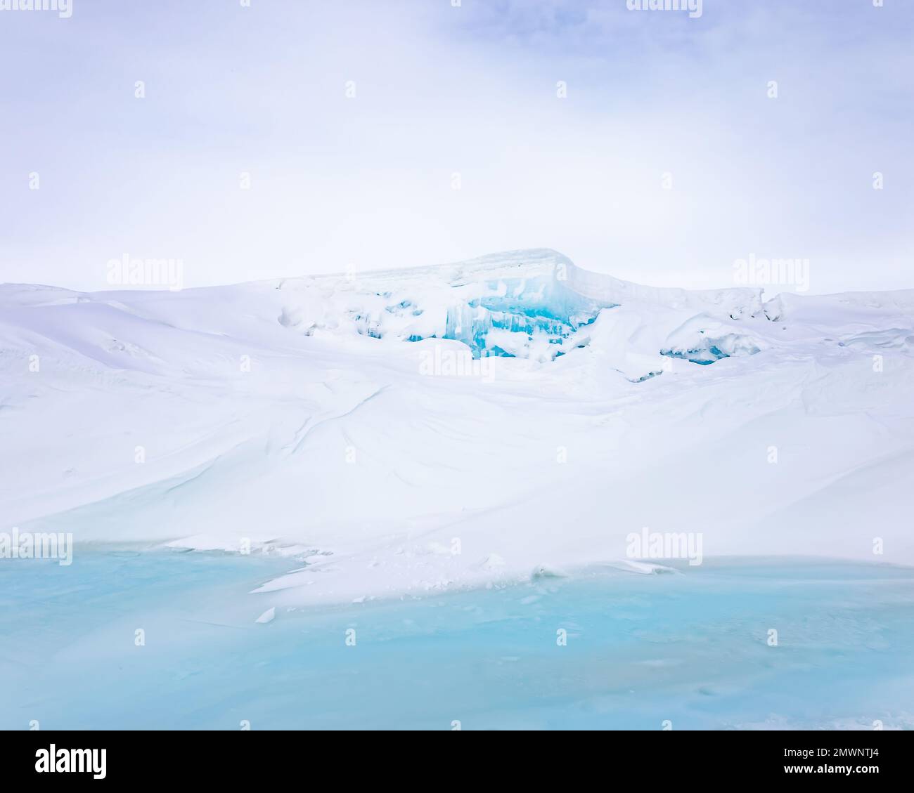 A beautiful shot of the Pressure Ridges on Ross Island in Antarctica ...