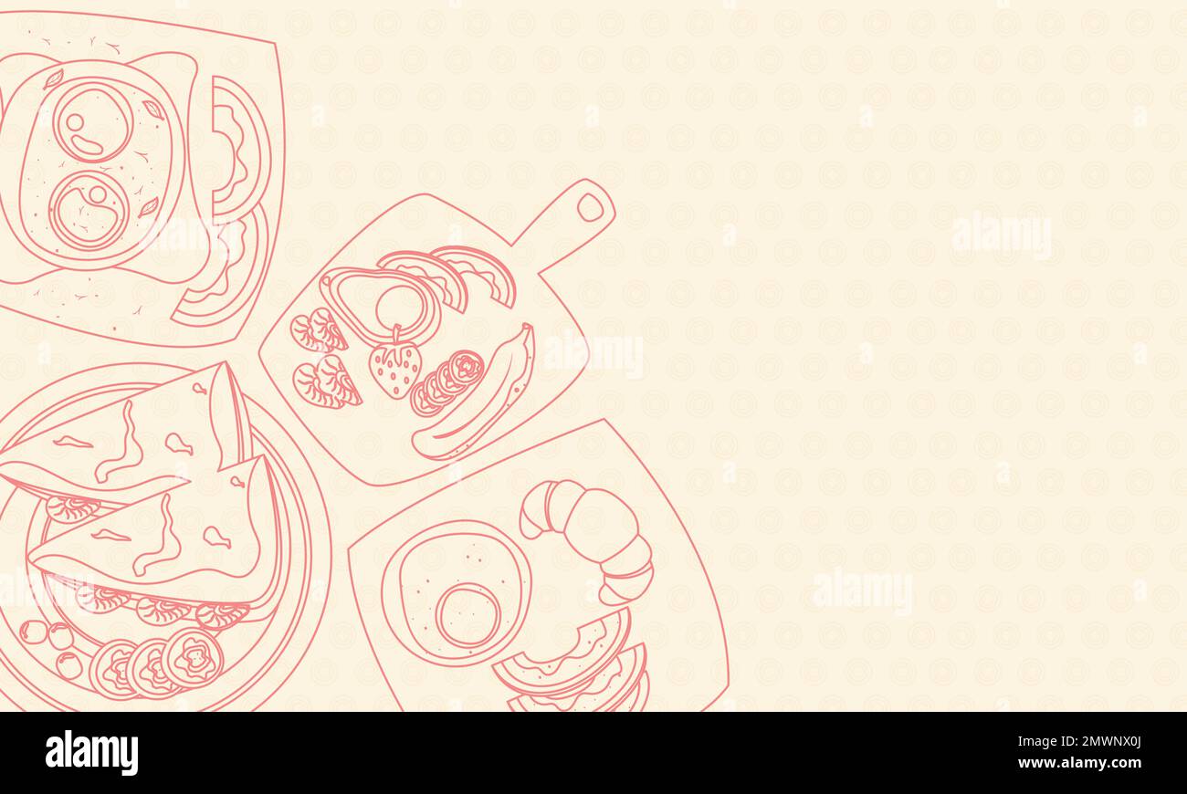 breakfast menu food line style Stock Vector Image & Art - Alamy