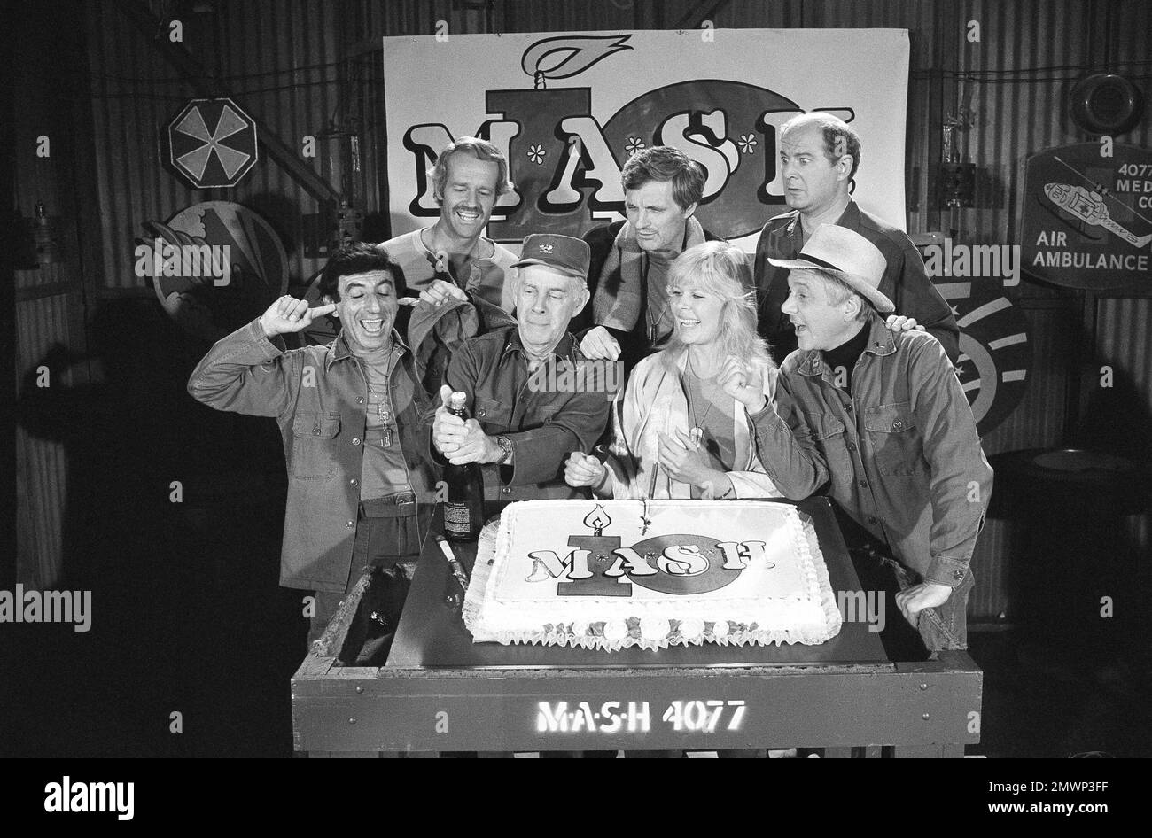 FILE- IN this Oct. 22, 1981, file photo, Jamie Farr, left, plugs his ...