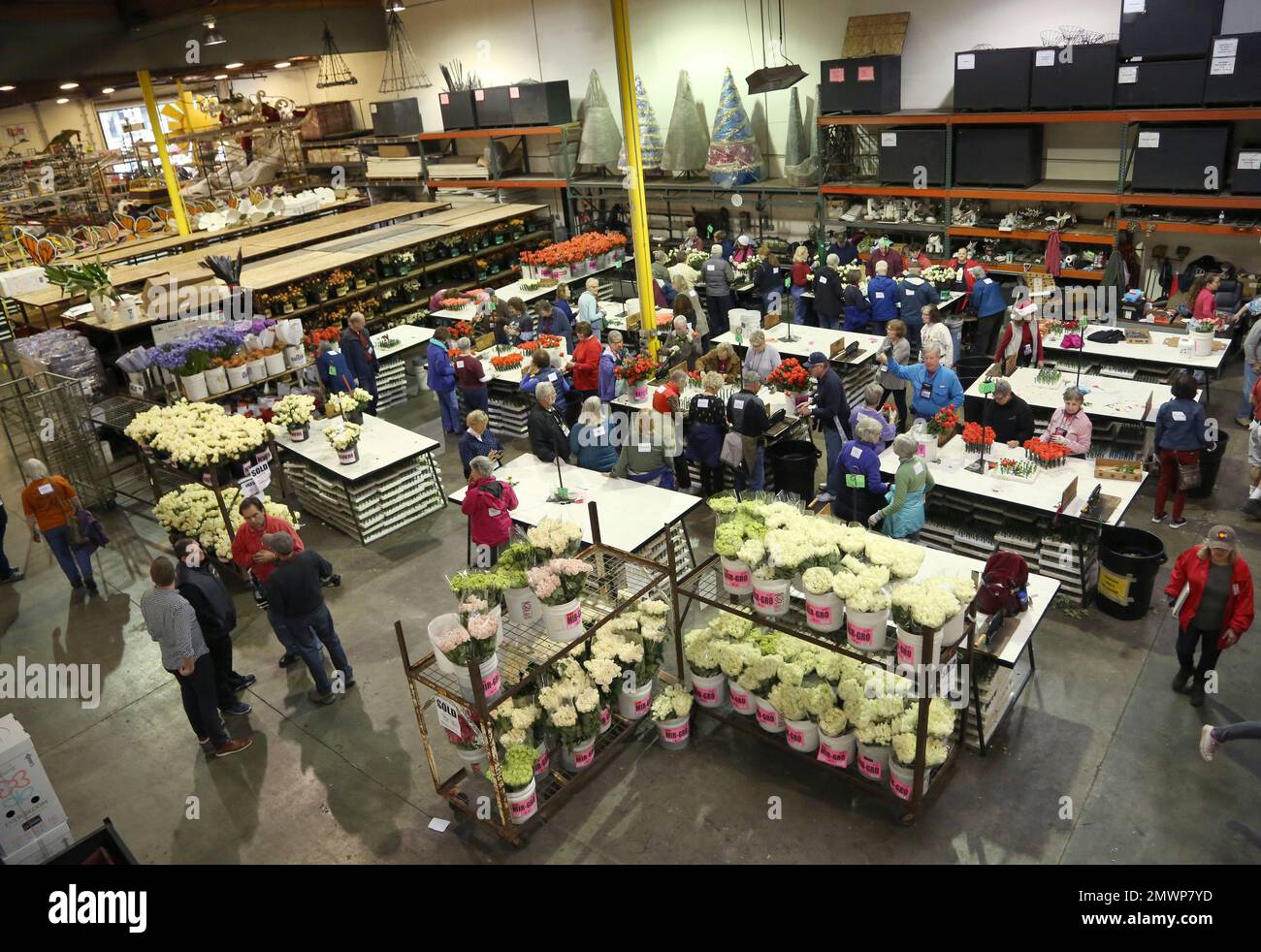 A general view of atmosphere at Miracle-Gro's float building day for ...