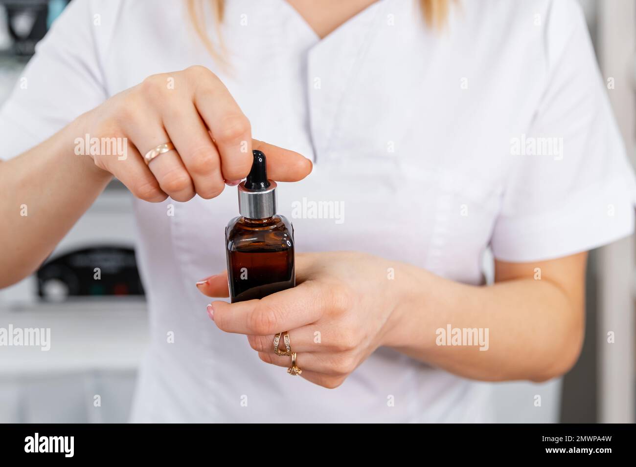 Facial procedure for a model. Vitamins for the restoration of the face ...