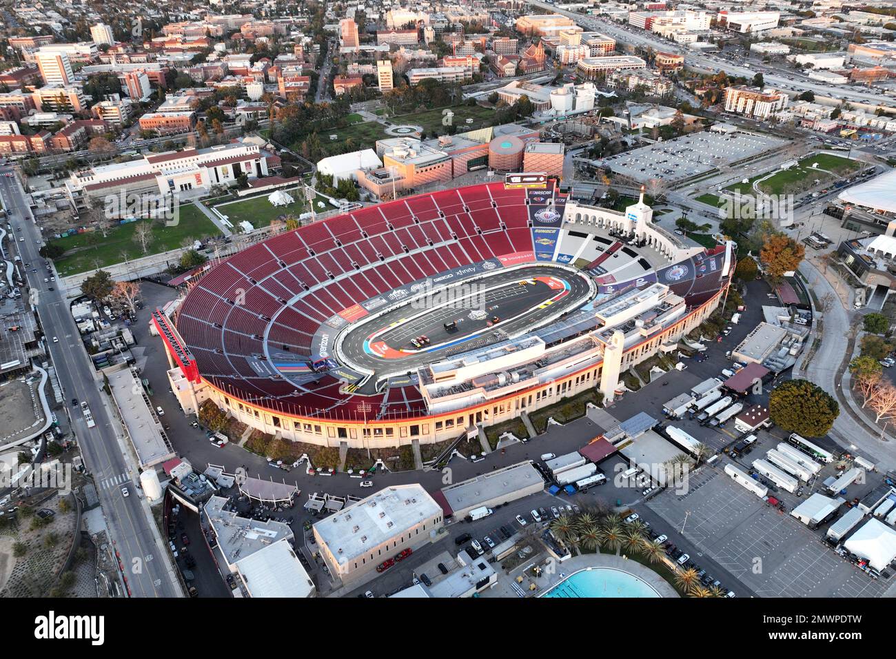 Prior to nascar busch light clash at coliseum hi-res stock photography ...