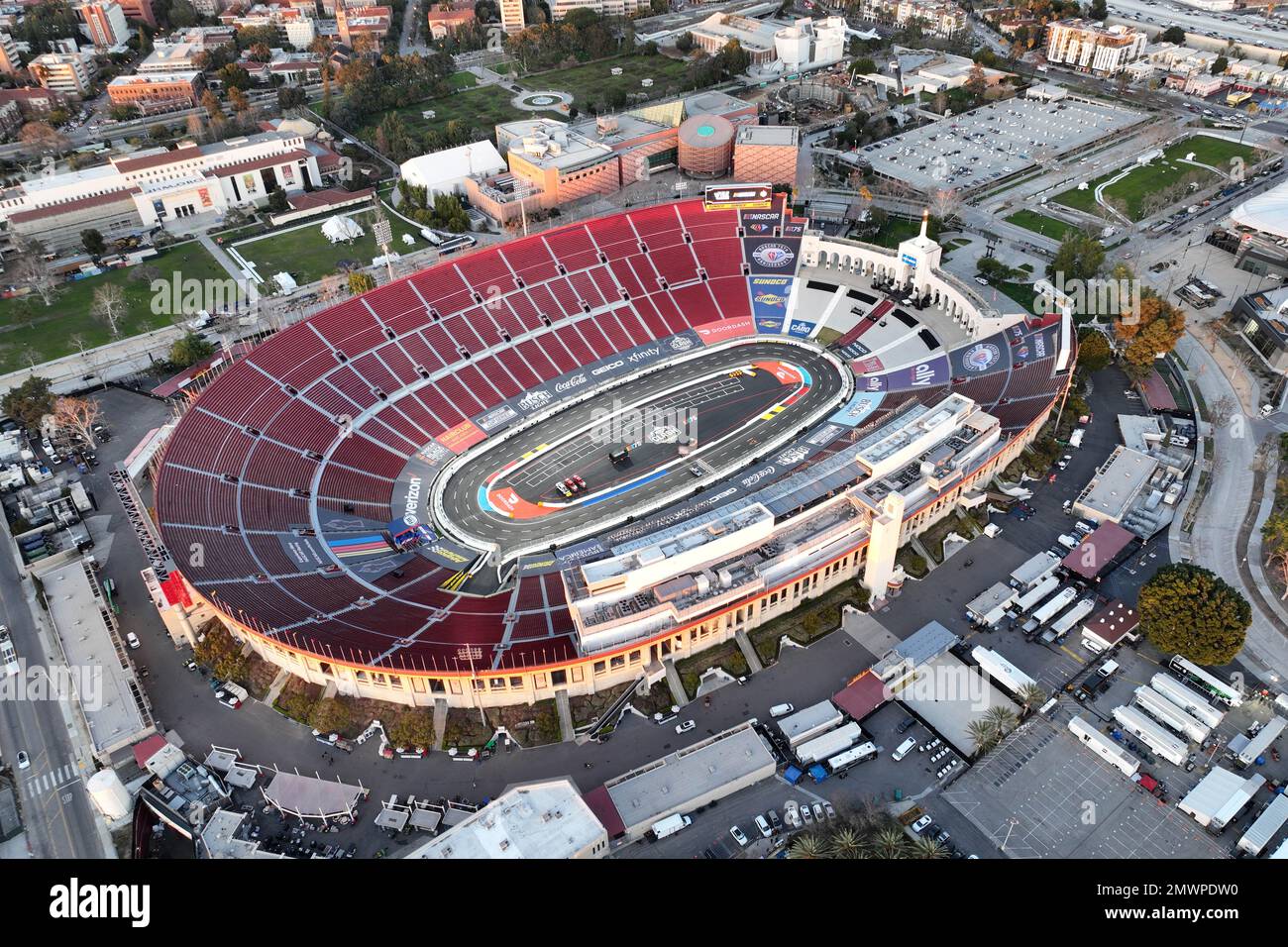 Prior to nascar busch light clash at coliseum hi-res stock photography ...