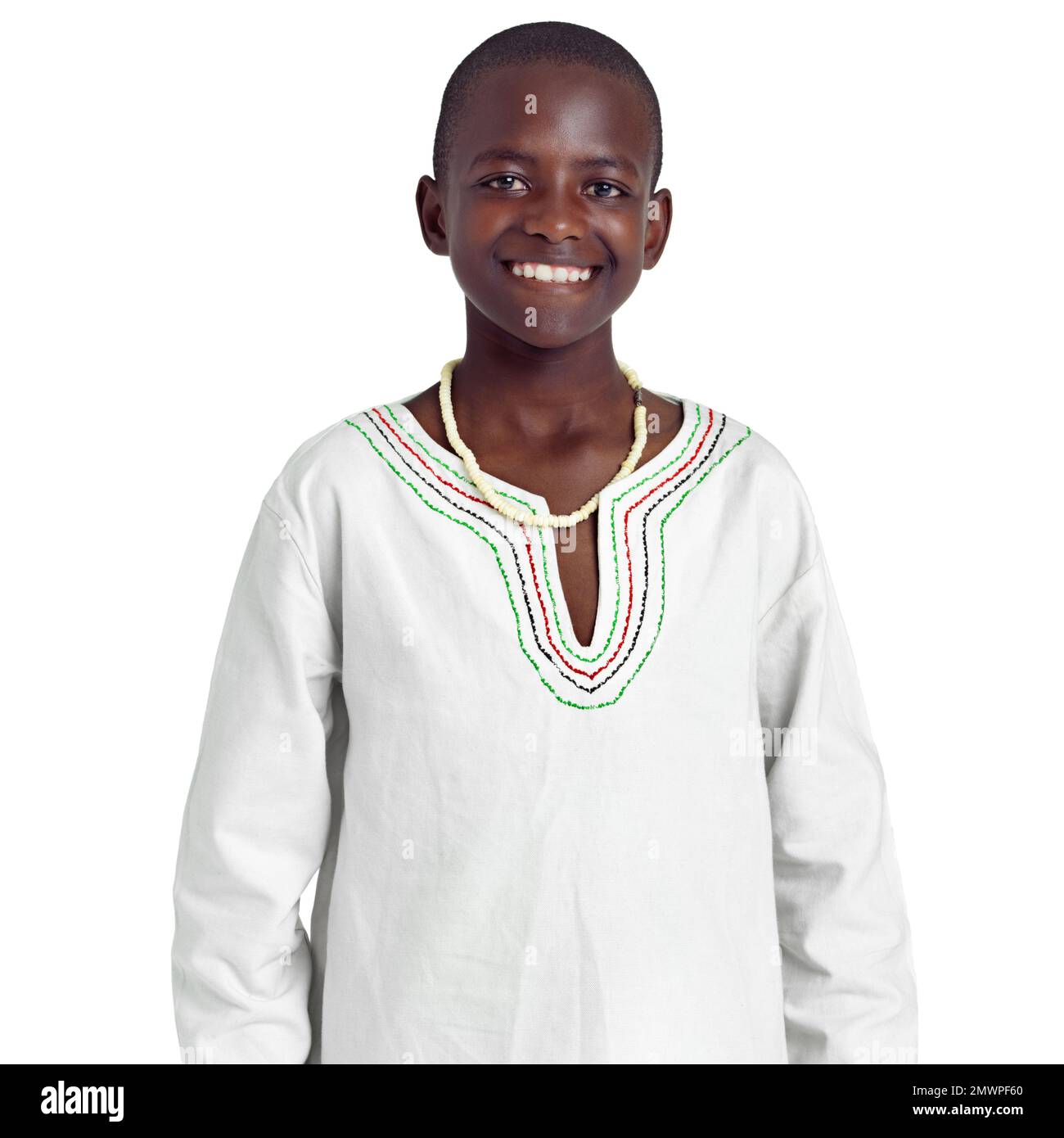 Fresh face of a smart teenager. Studio portrait of a young african ...