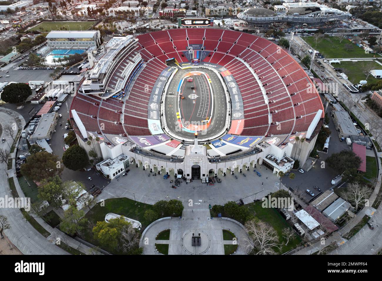 Prior to nascar busch light clash at coliseum hi-res stock photography ...
