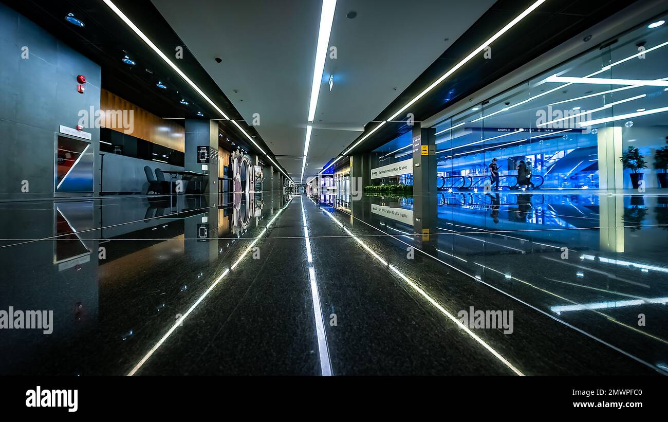 Interior view of Suntec Singapore Convention and Exhibition Centre ...