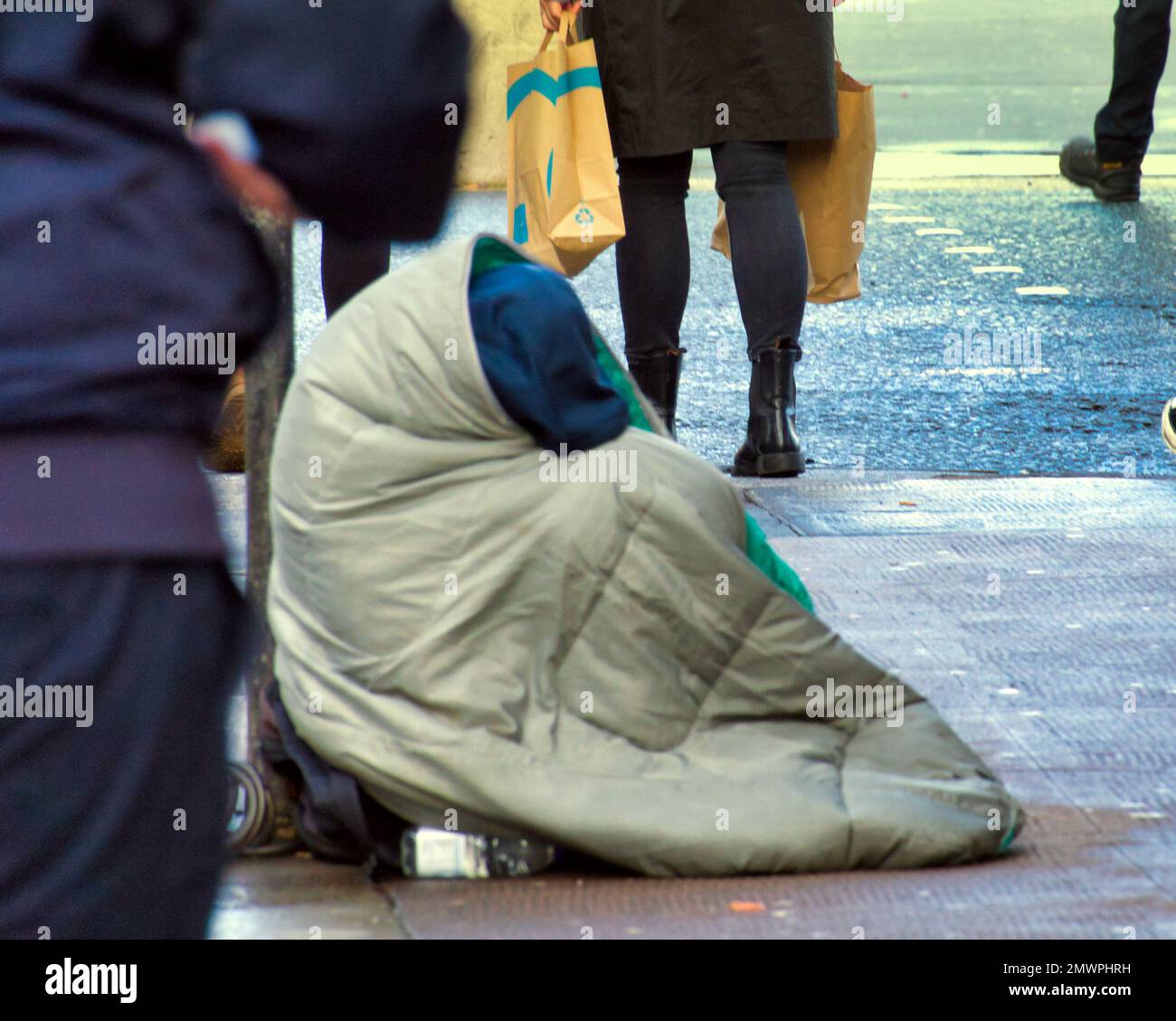 Man walking on lonely street hi-res stock photography and images - Alamy