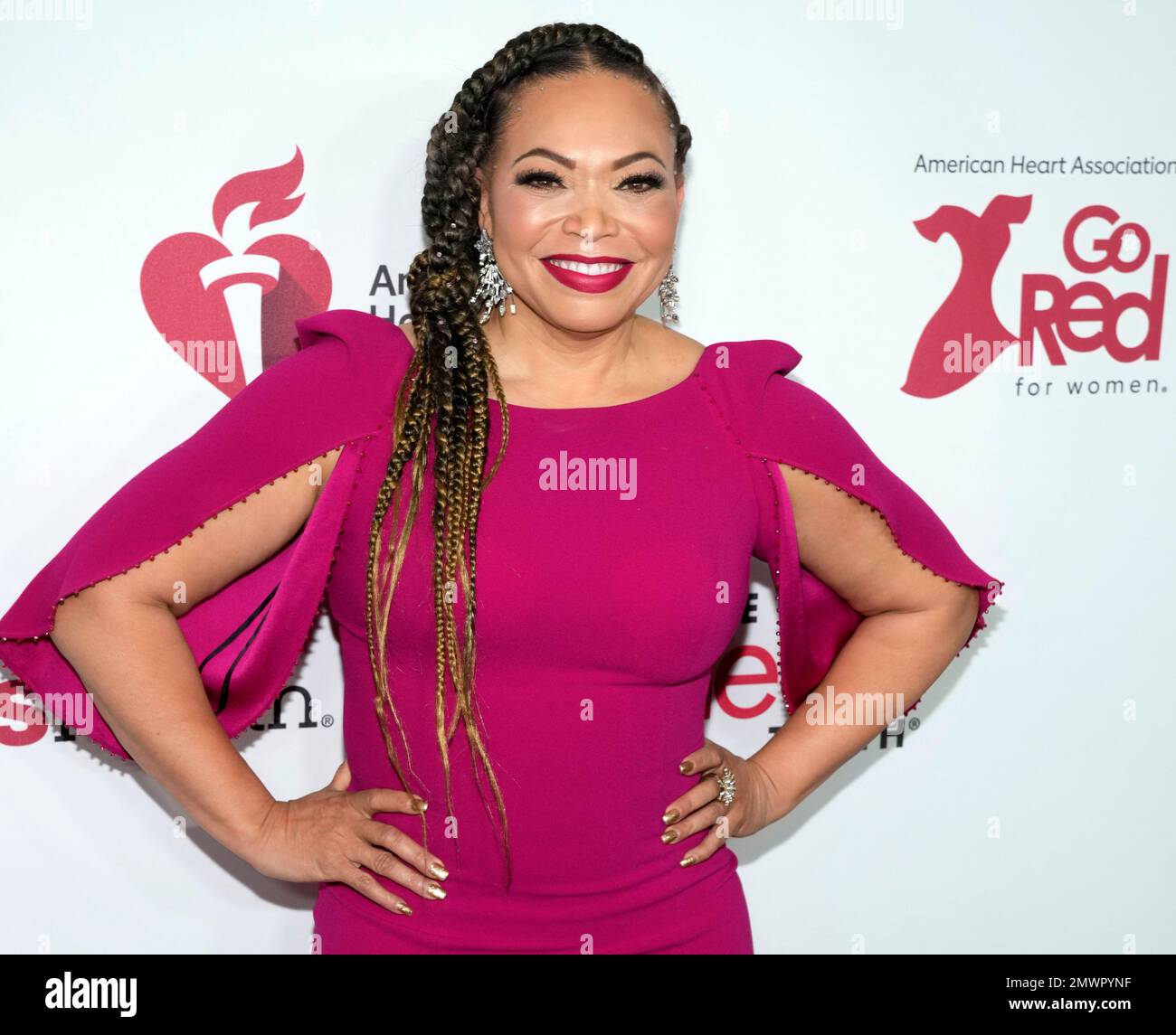 Tisha Campbell wearing Alexander by Daymor attends the American Heart ...