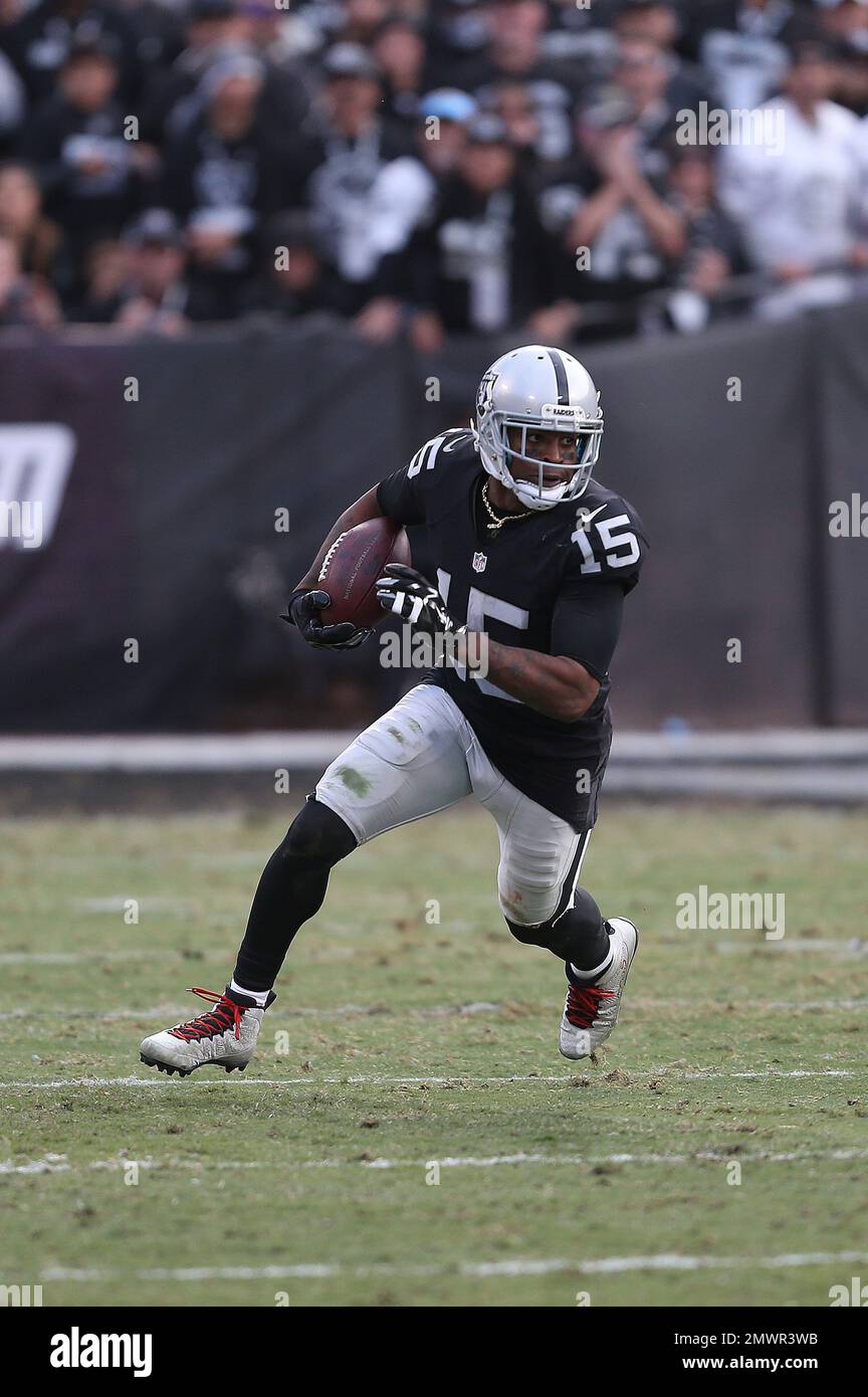 Oakland Raiders wide receiver Michael Crabtree in action against the ...