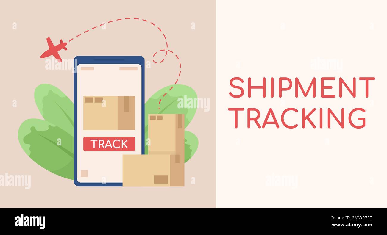 Shipment tracking flat vector banner template Stock Vector Image & Art ...