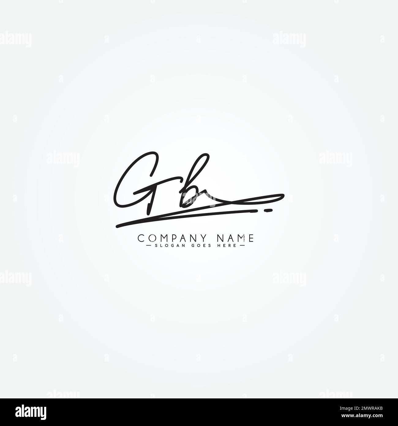 Simple Signature Logo for Alphabet GB - Handwritten Signature for ...