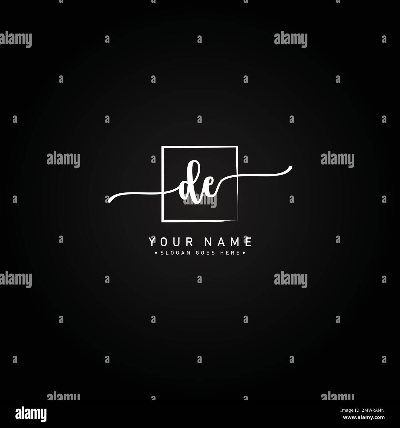Handwritten Signature logo for Initial Letter DE - Vector Logo Template ...