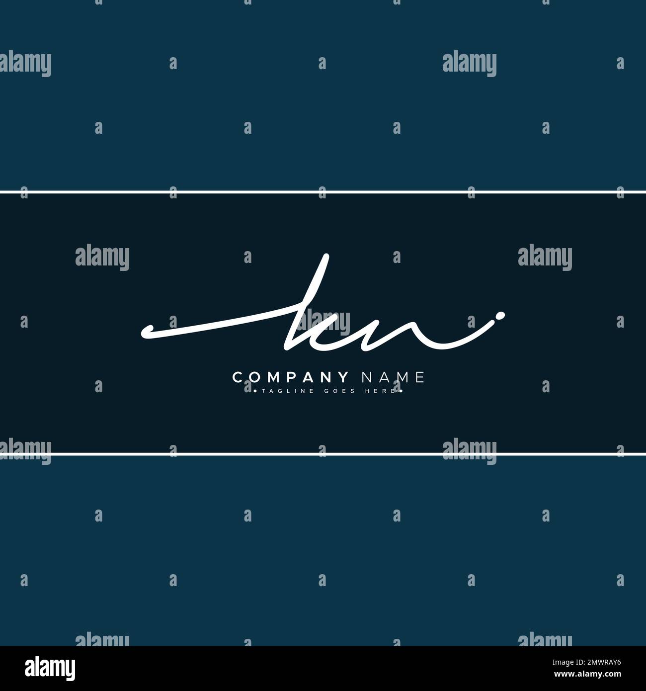 KN Initial Logo in Signature Style for Photography and Fashion Business ...