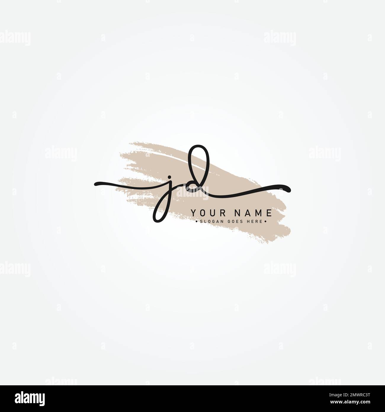 JD Handwritten Signature logo with Watercolor Background- Vector Logo ...