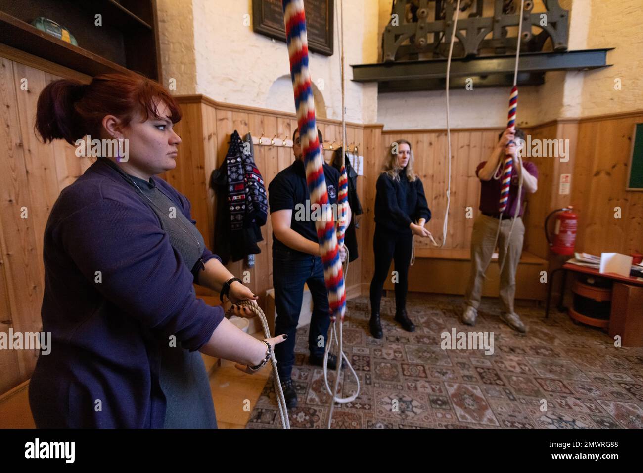 Members of The Young Change Ringers Association (YCRA), a new ...