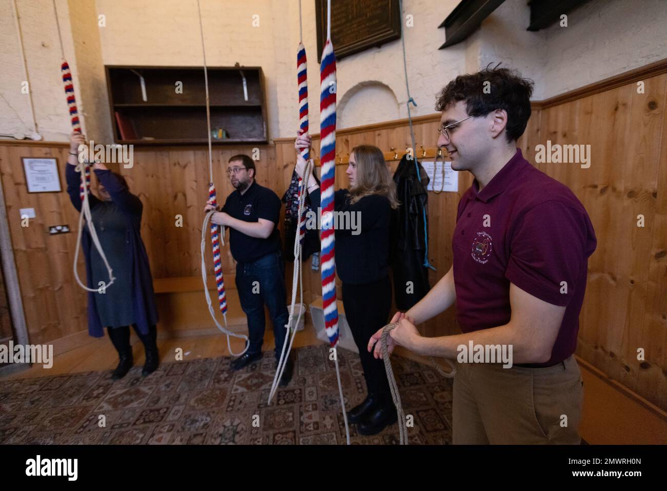 Members of The Young Change Ringers Association (YCRA), a new ...