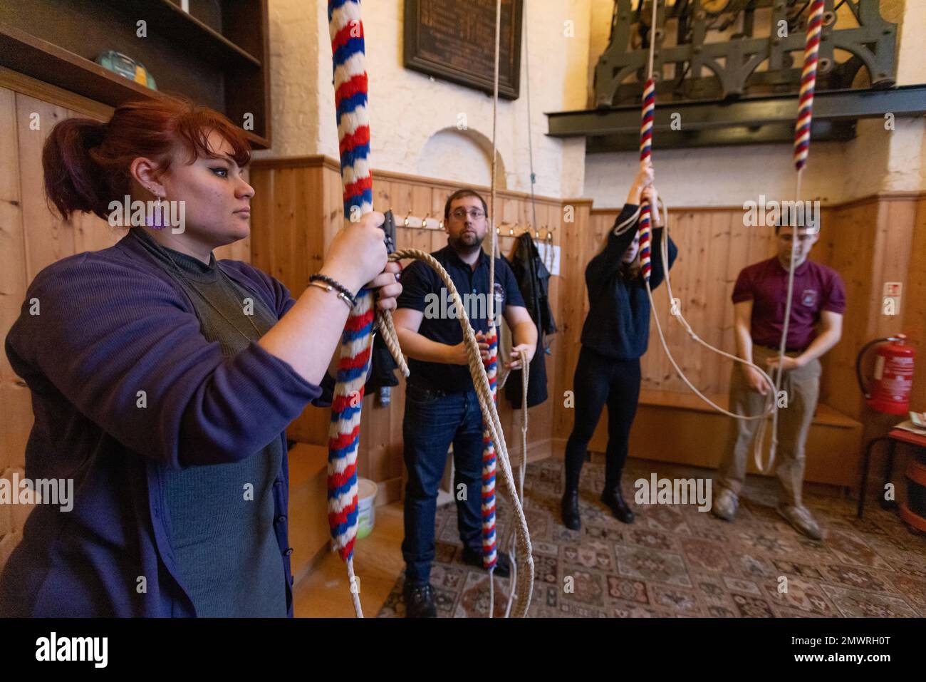 Members of The Young Change Ringers Association (YCRA), a new ...