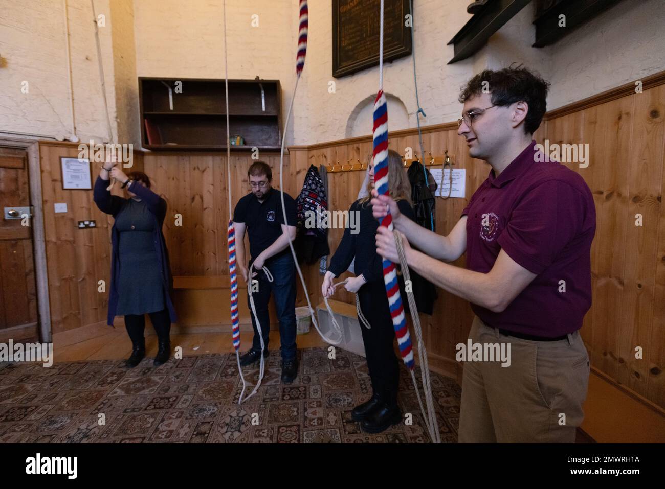 Members of The Young Change Ringers Association (YCRA), a new ...