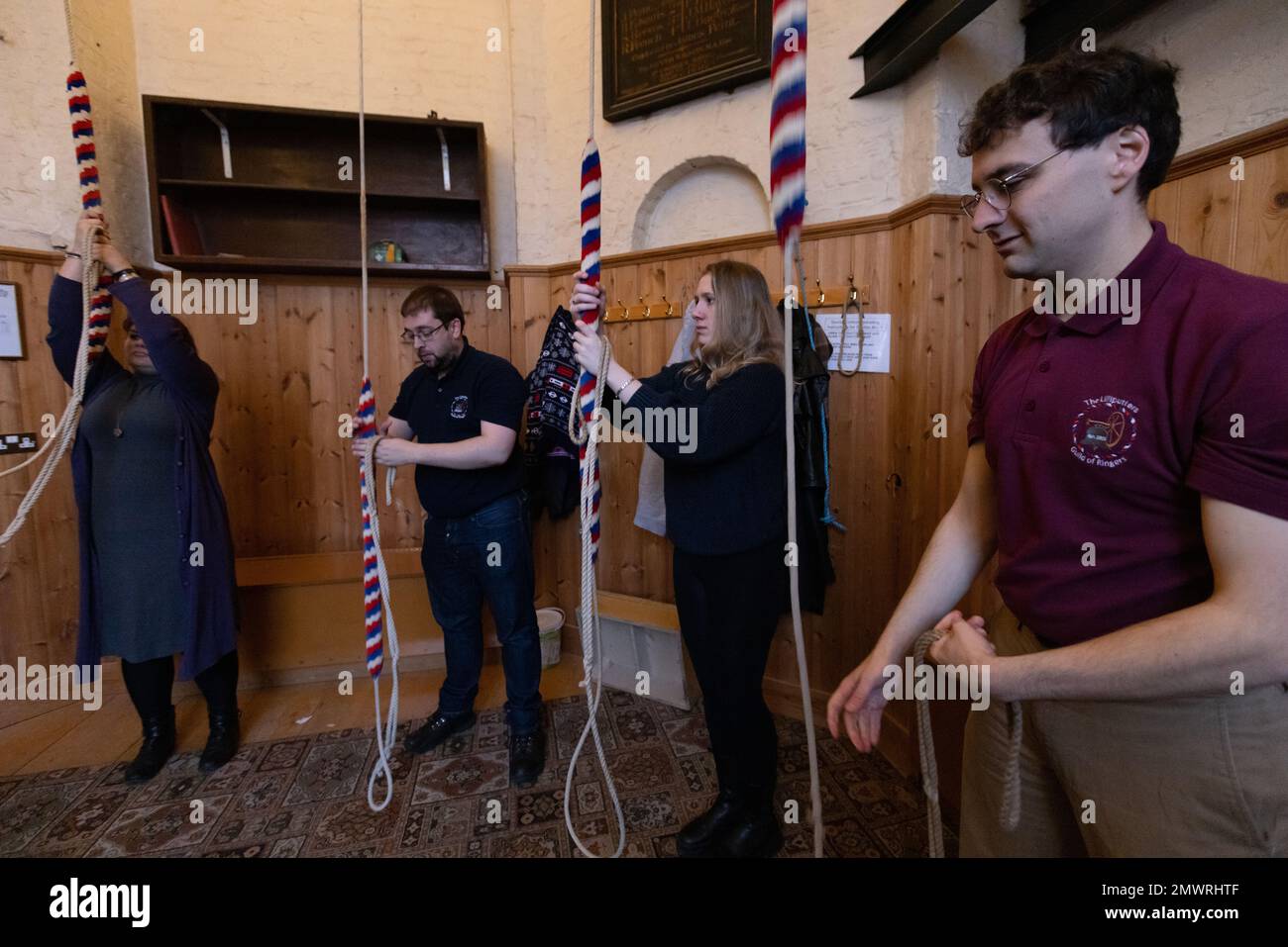 Members of The Young Change Ringers Association (YCRA), a new ...