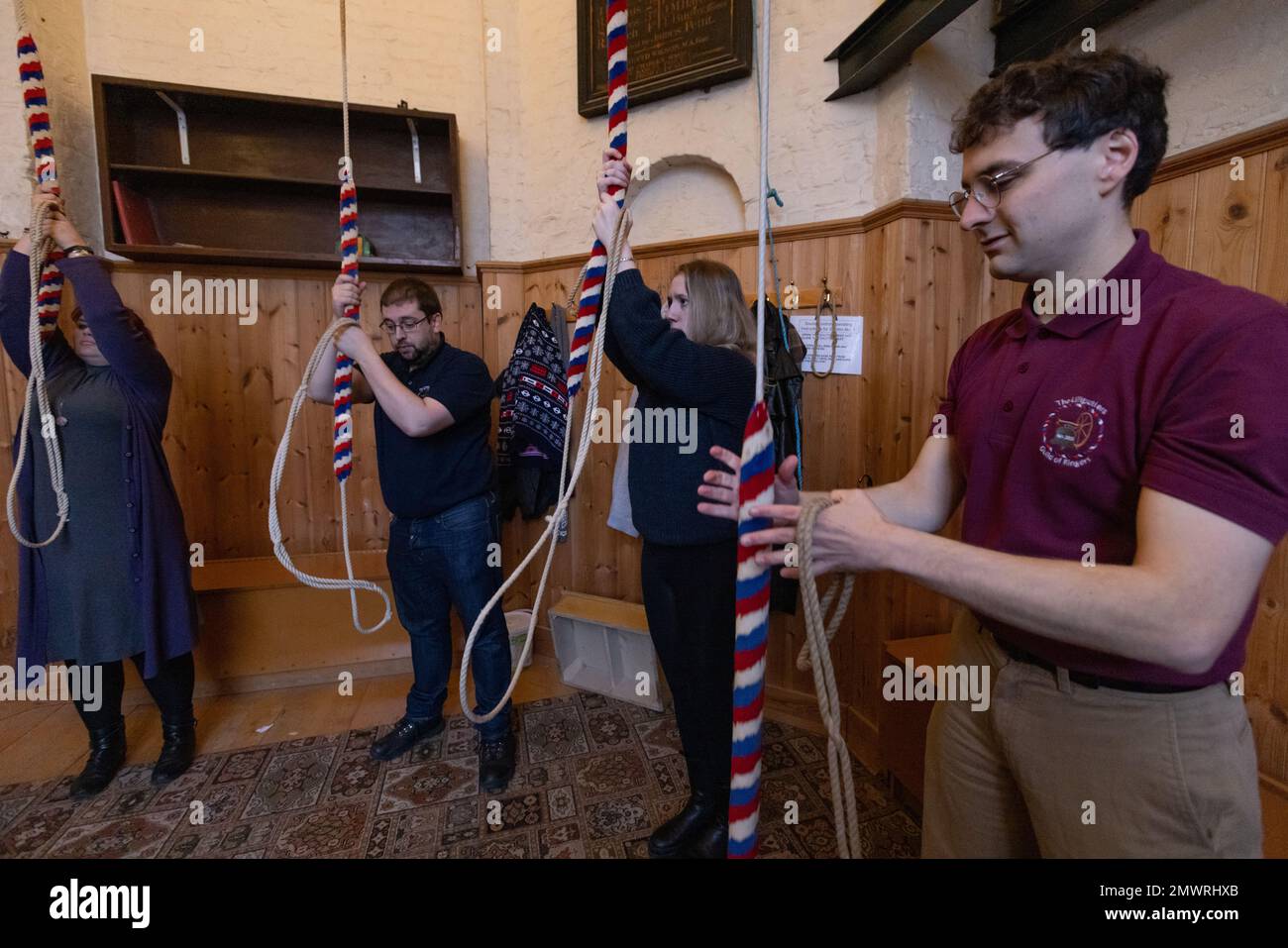 Members of The Young Change Ringers Association (YCRA), a new ...