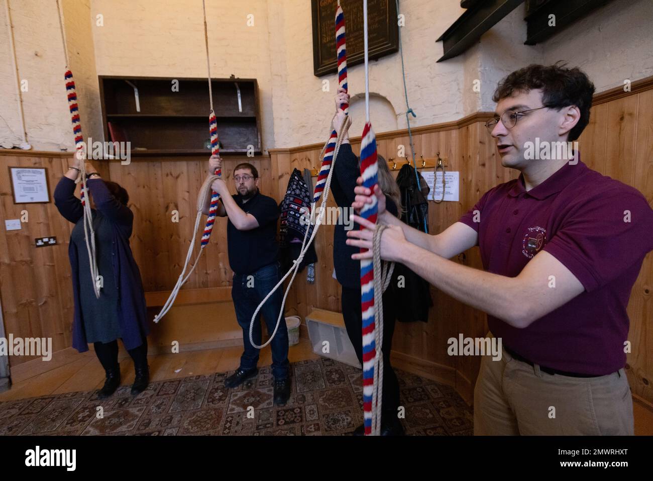 Members of The Young Change Ringers Association (YCRA), a new ...