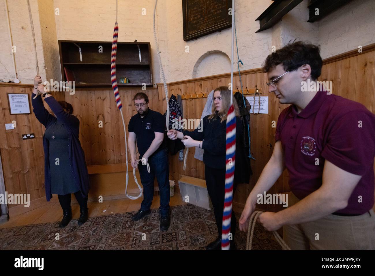 Members of The Young Change Ringers Association (YCRA), a new ...