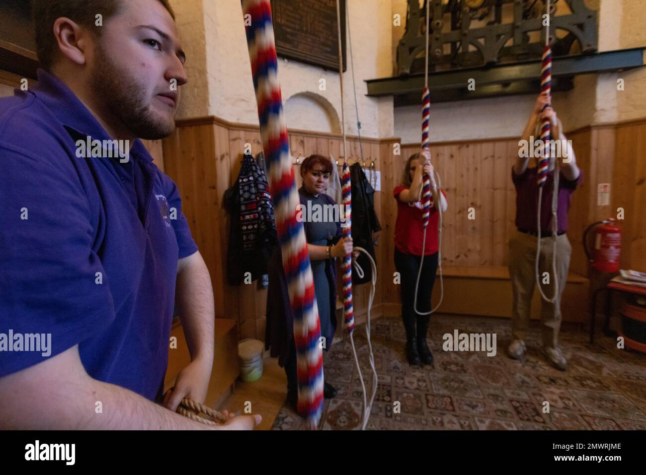 Members of The Young Change Ringers Association (YCRA), a new ...