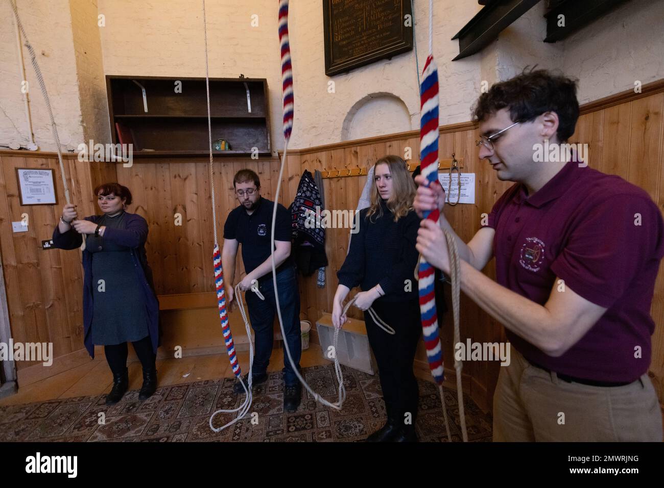 Members of The Young Change Ringers Association (YCRA), a new ...