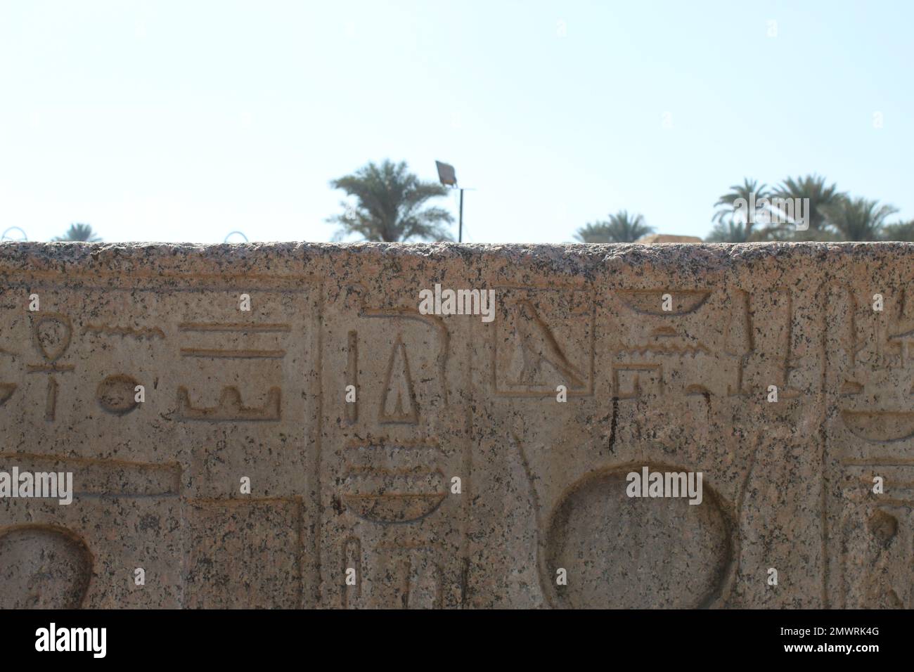 Hieroglyphic writing. Mit Rahina Open Air Museum. Memphis. Egypt Stock ...